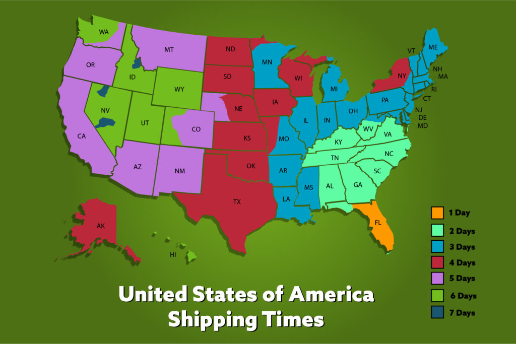 Shipping Time Map | Underwater Fishlight